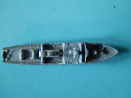 HMS Ashton Ton Class Minesweeper, blue, playworn condition, Triang ...