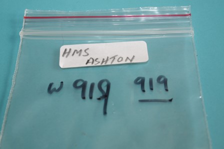 HMS Ashton Ton Class Minesweeper, blue, playworn condition, Triang ...